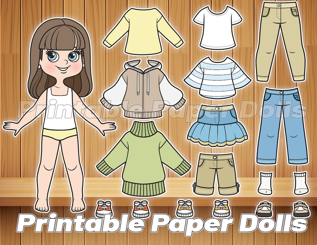 Spark Creativity! Printable Paper Doll Craft Kit for Kids and Toddlers ...