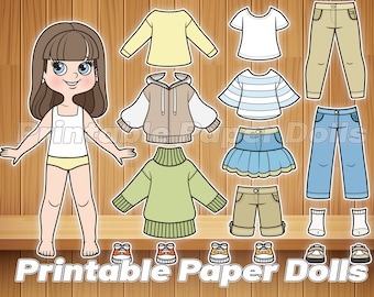 Spark Creativity! Printable Paper Doll Craft Kit for Kids and Toddlers ...