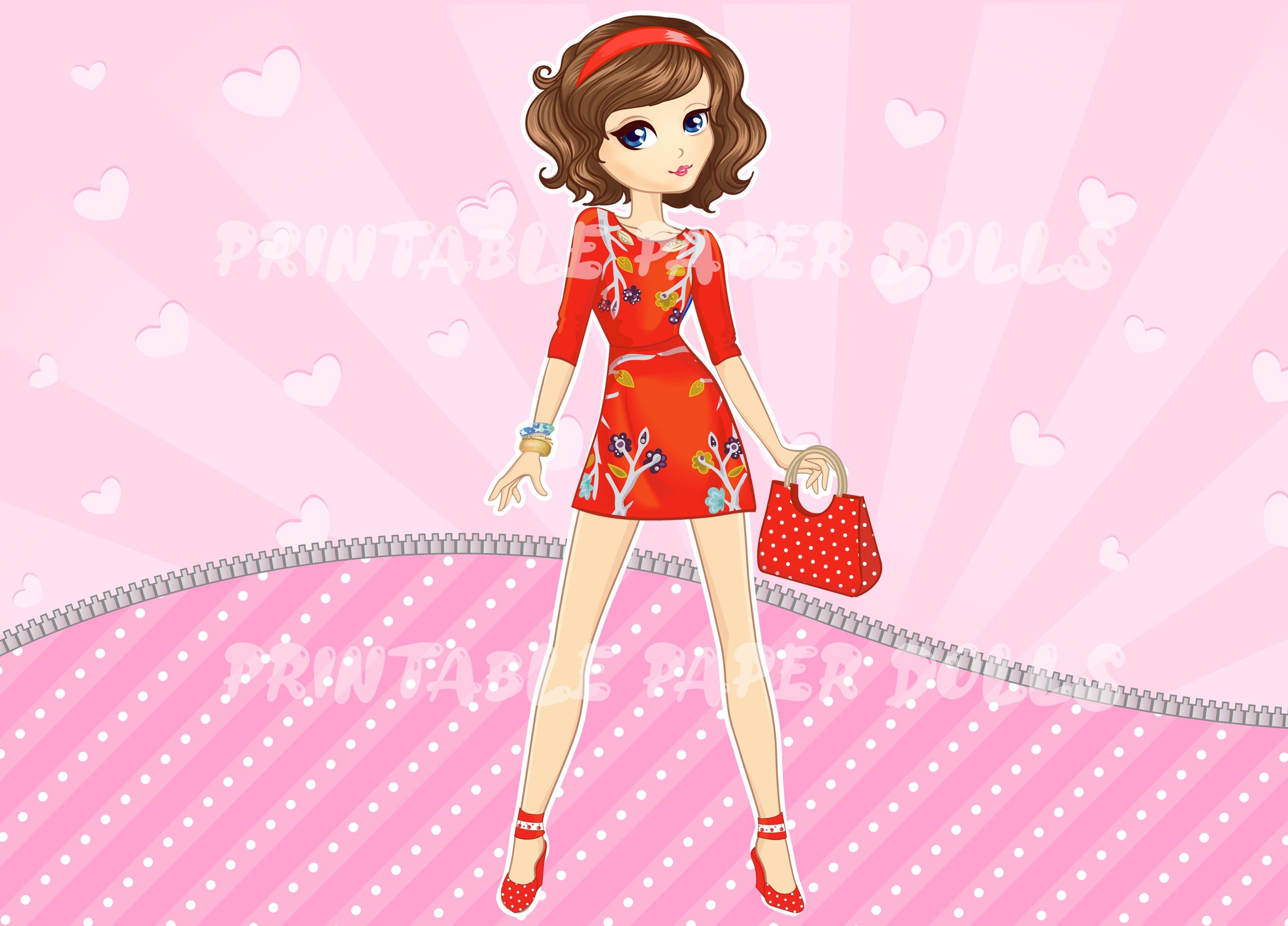 Dress up Paper Dolls With Modern Clothing Accessories Fun and Easy DIY ...