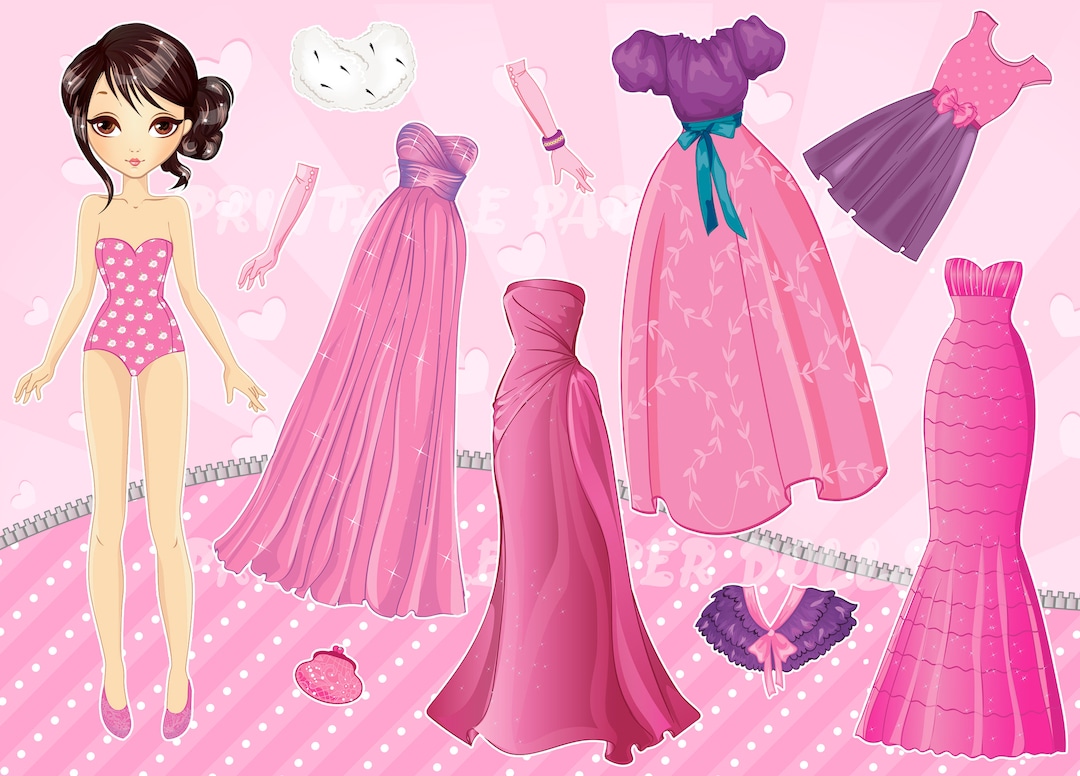 Dress up Paper Dolls With Modern Clothing Accessories, Fun and Easy DIY ...