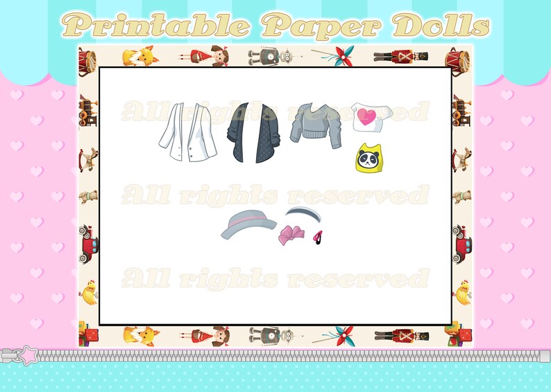 Paper Doll Mix-and-match Set With a Variety of Printable - Etsy