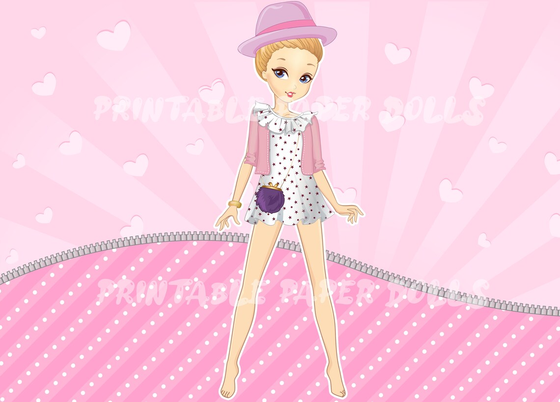 Dress up Paper Dolls With Modern Clothing Accessories Fun and Easy DIY ...