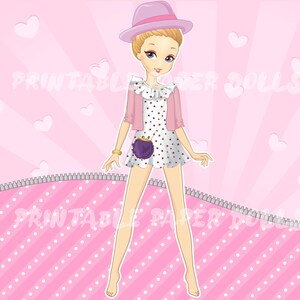 Dress up Paper Dolls With Modern Clothing Accessories Fun and Easy DIY ...