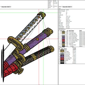 Swords, Anime Machine Embroidery Design, Instant Download With 6 Sizes ...