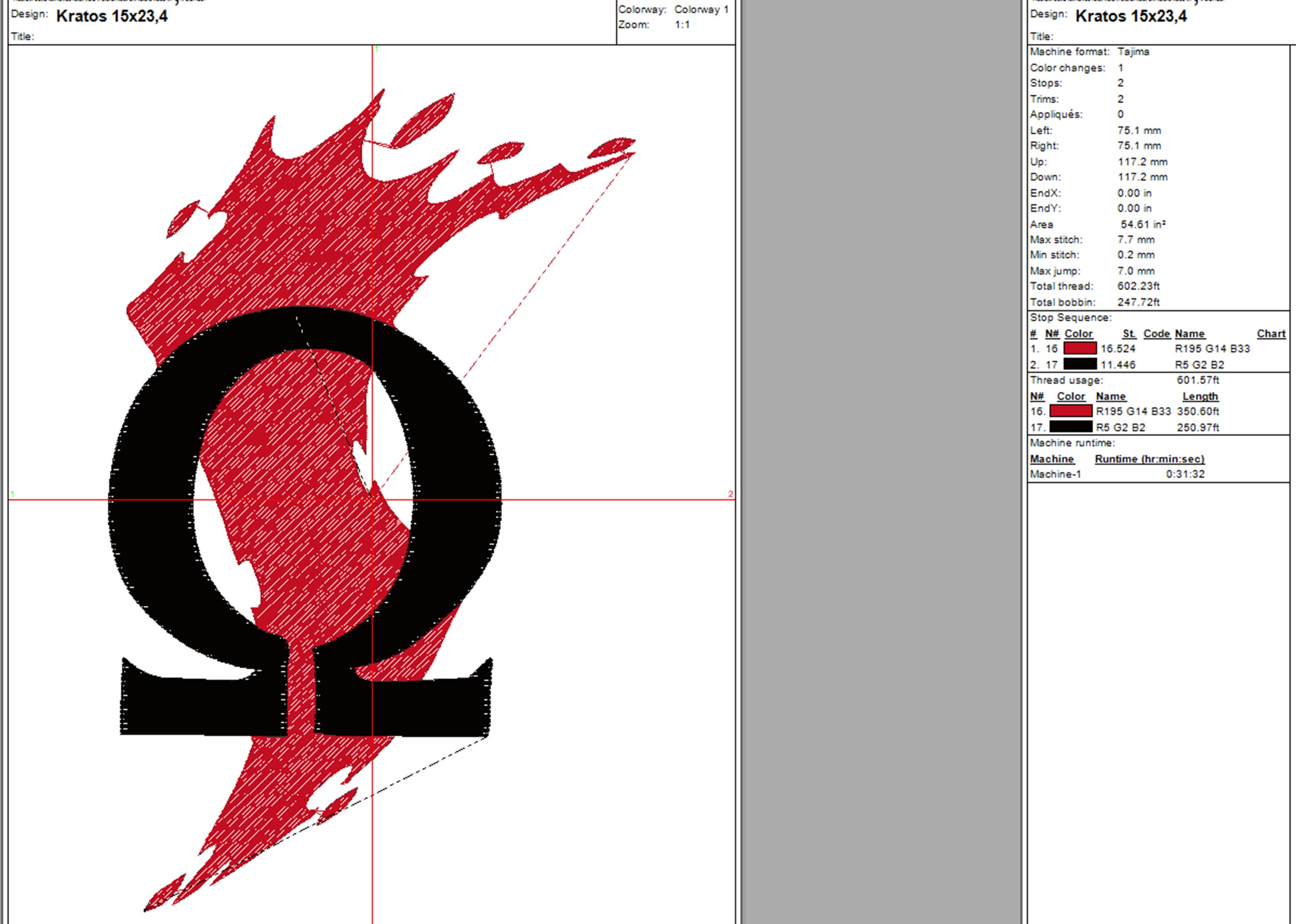 Kratos God of War Machine Embroidery Design Instant Download - Etsy