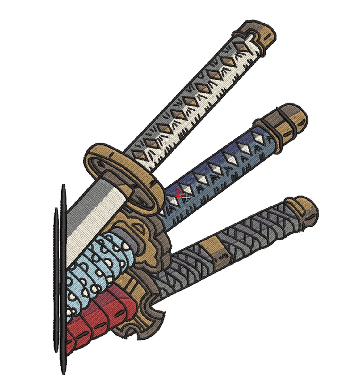 Swords, Anime Machine Embroidery Design, Instant Download With 3 Sizes ...