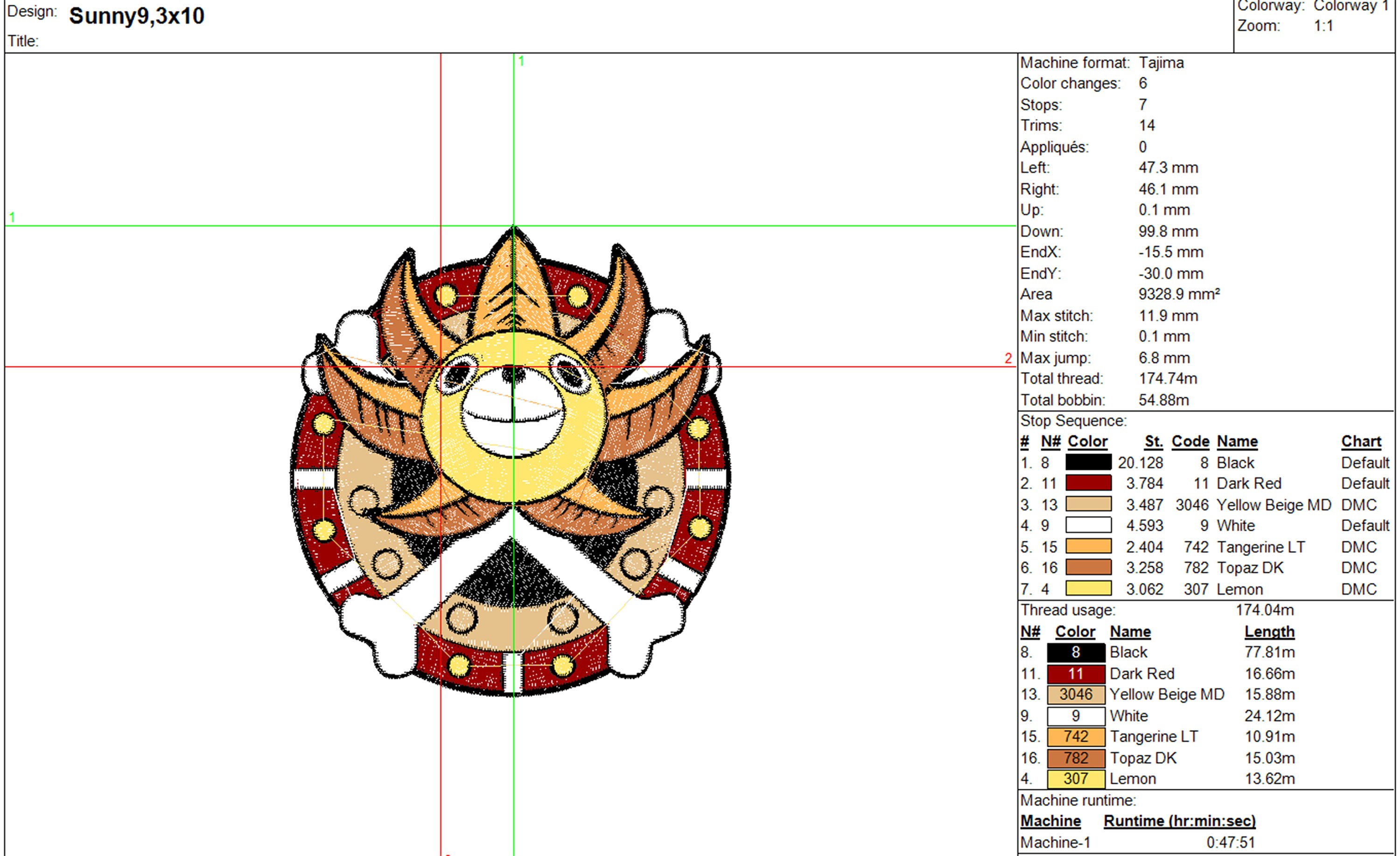 Anime Machine Embroidery Design, Instant Download, 3 Sizes & Dst, Sew ...