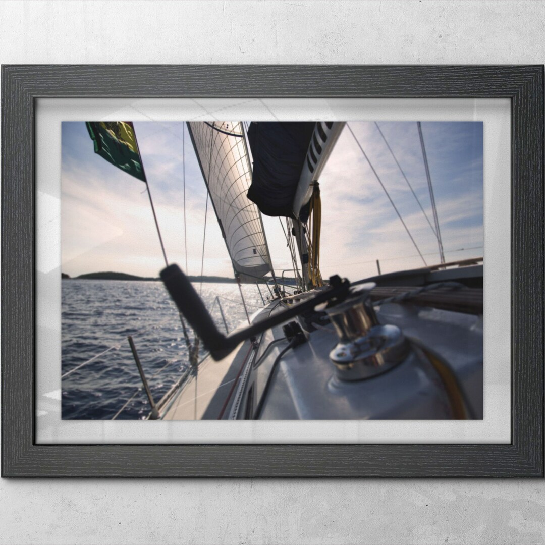 Sailboat at Sea Print, Nautical Wall Decor. Printable Wall Art Prints ...