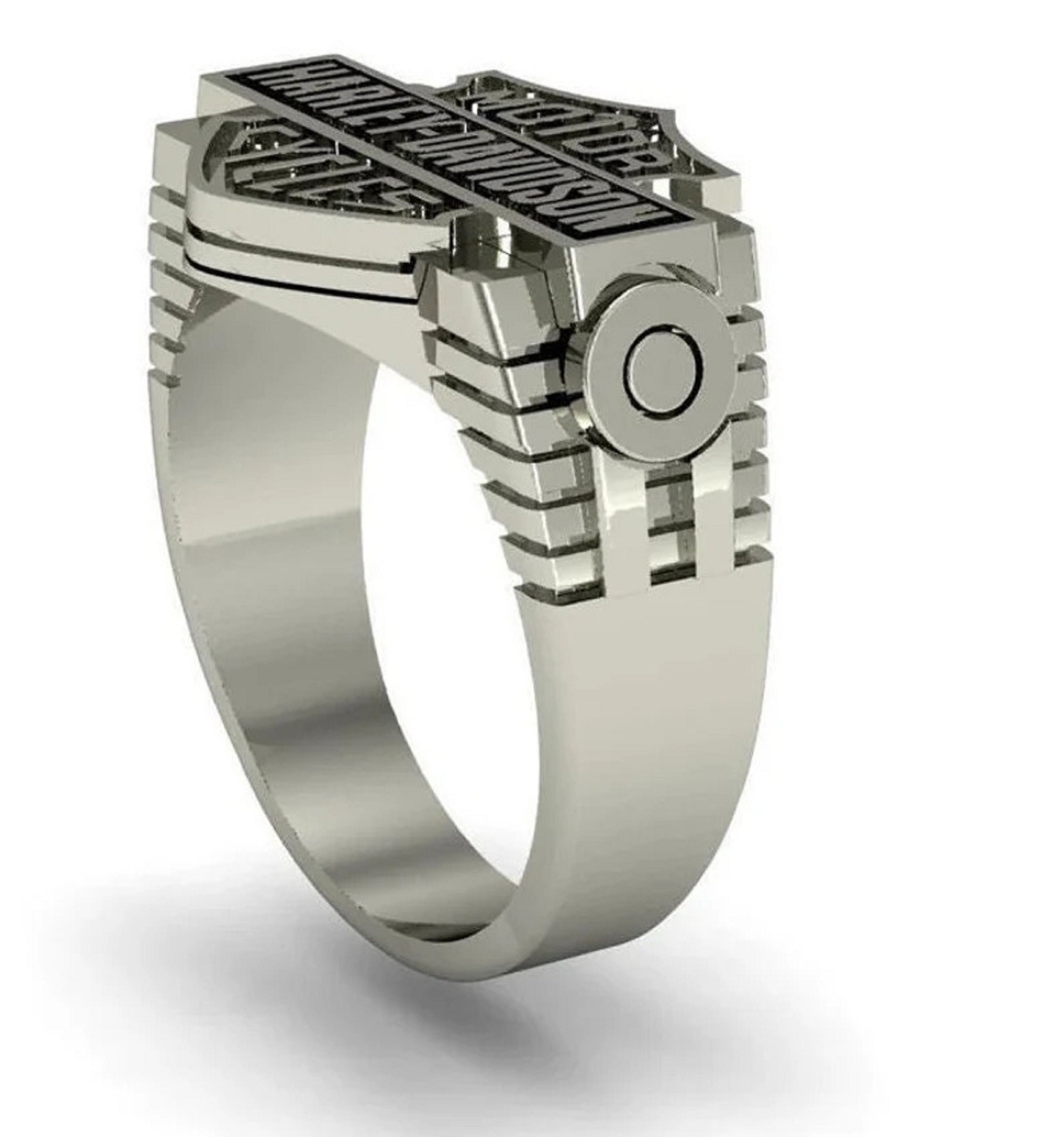 Harley Davidson Ring Solid Silver Ring Biker Ring - Etsy