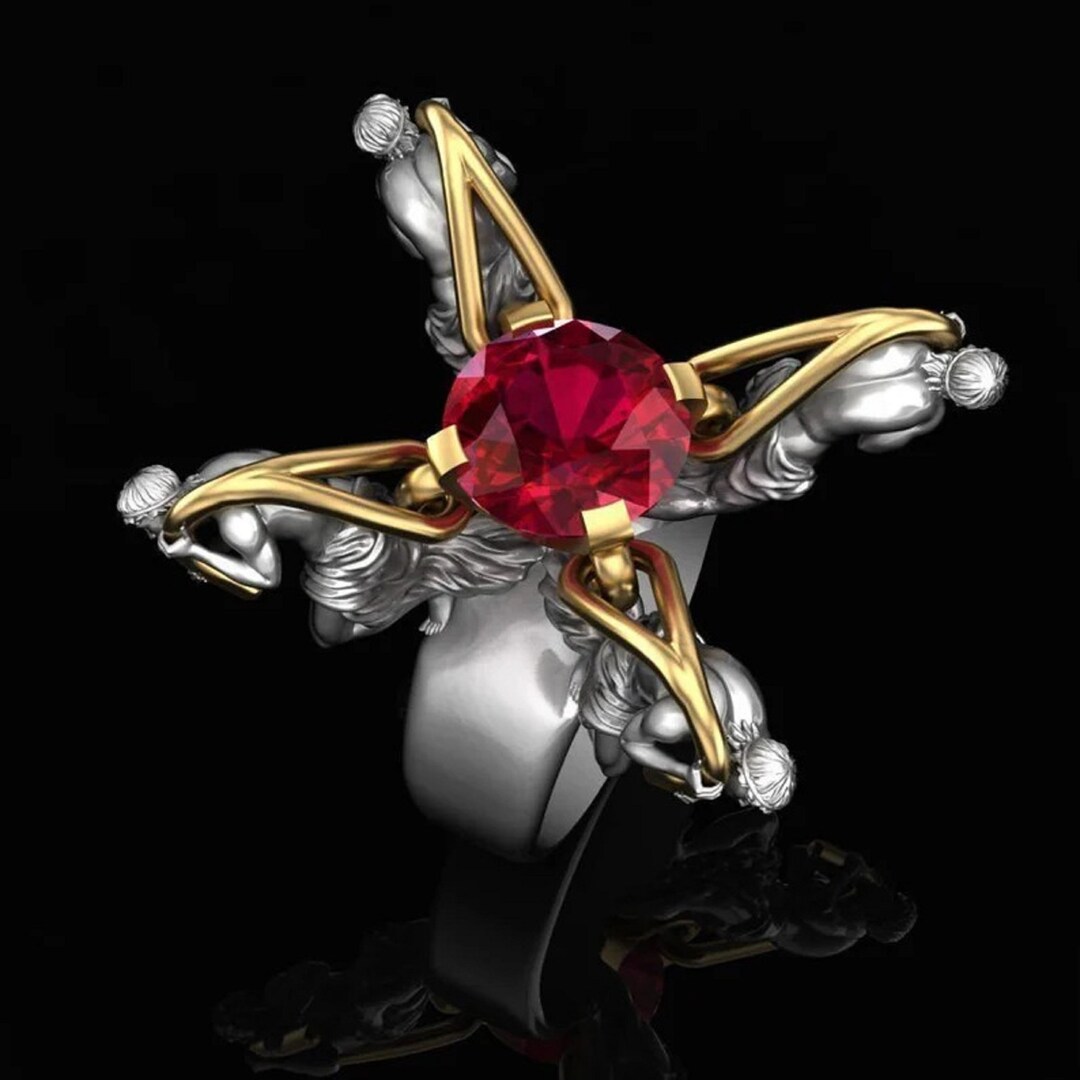 Tug of Fire Ring Unisex Fire Flame Ring Divine Fire Sign - Etsy