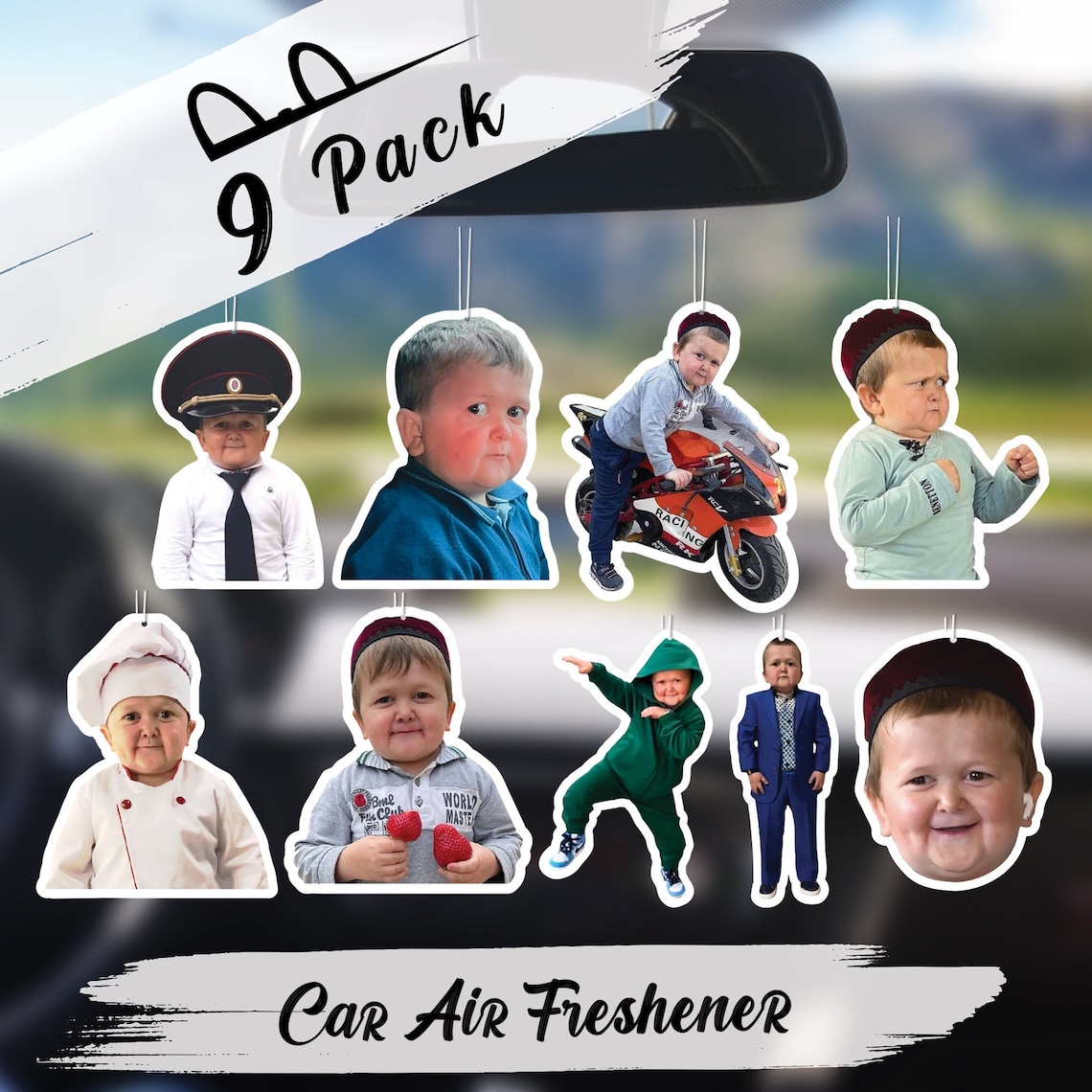 Hasbulla Car Air Freshener 9 PACK - Etsy