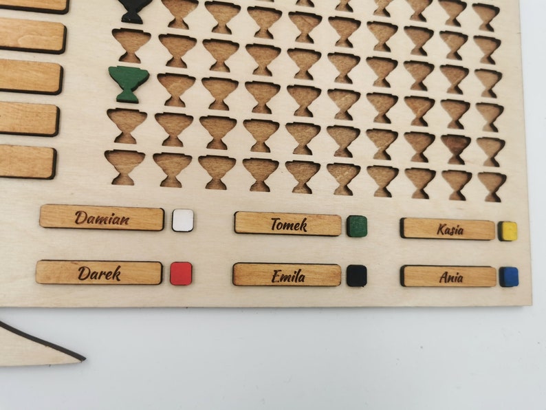 Board Game Challenge Trophy + Stand - Laser Cut Files *dxf, *ai, *lbrn2 ...