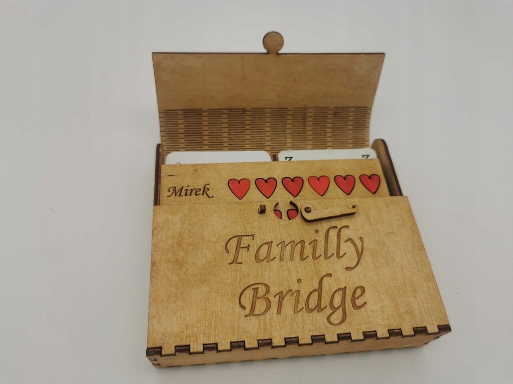 Card Box for Two Decks With Tiny Score Board! Designed for Lasercut ...