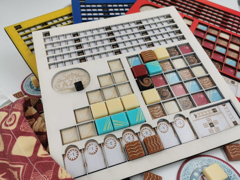 Azul Player Board - Laser Cut Files - DXF, Lightburn, Ai, Svg - Etsy