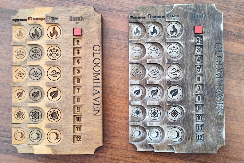 Gloomhaven Wooden MANA TRACKER, Board Game, Dashboard, English Version ...