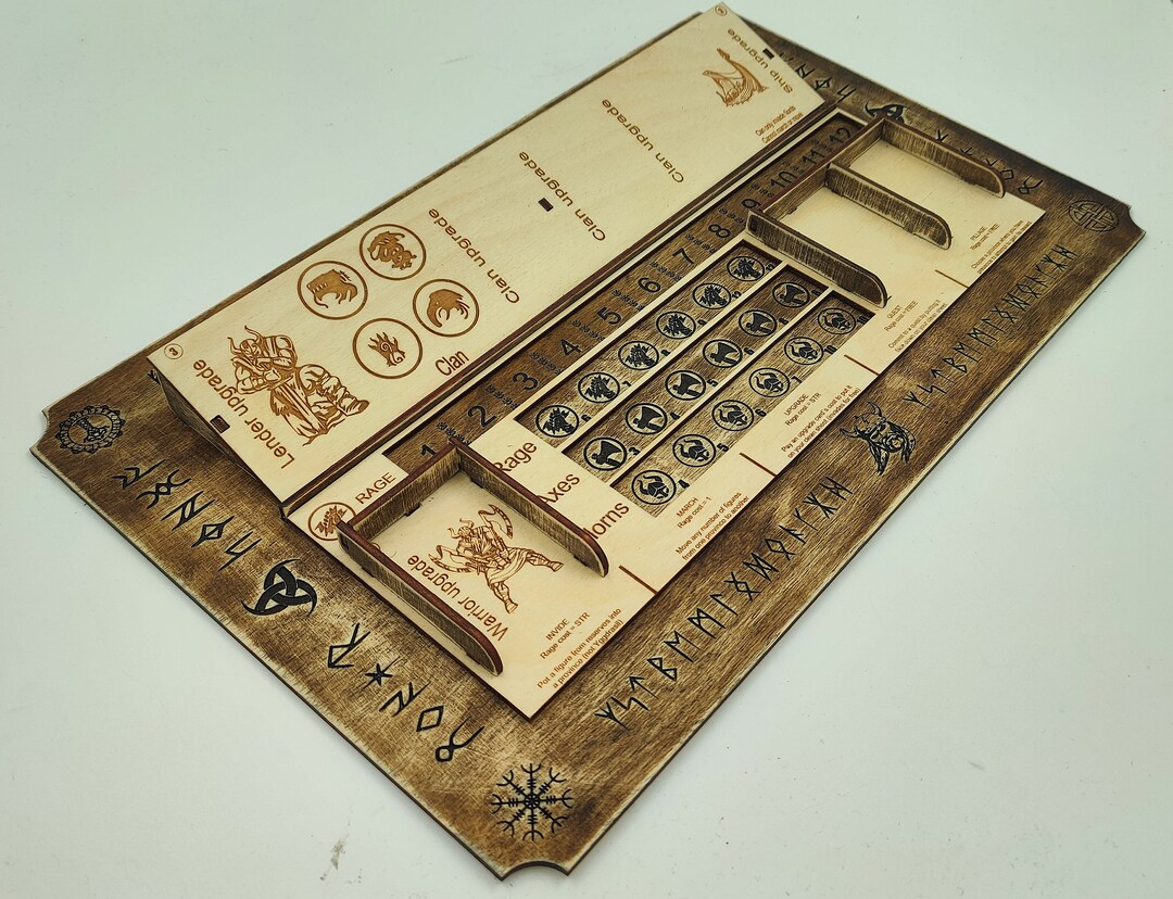 Wooden Playboard, Dashboard ,blood Rage Player Organiser, Board Games ...