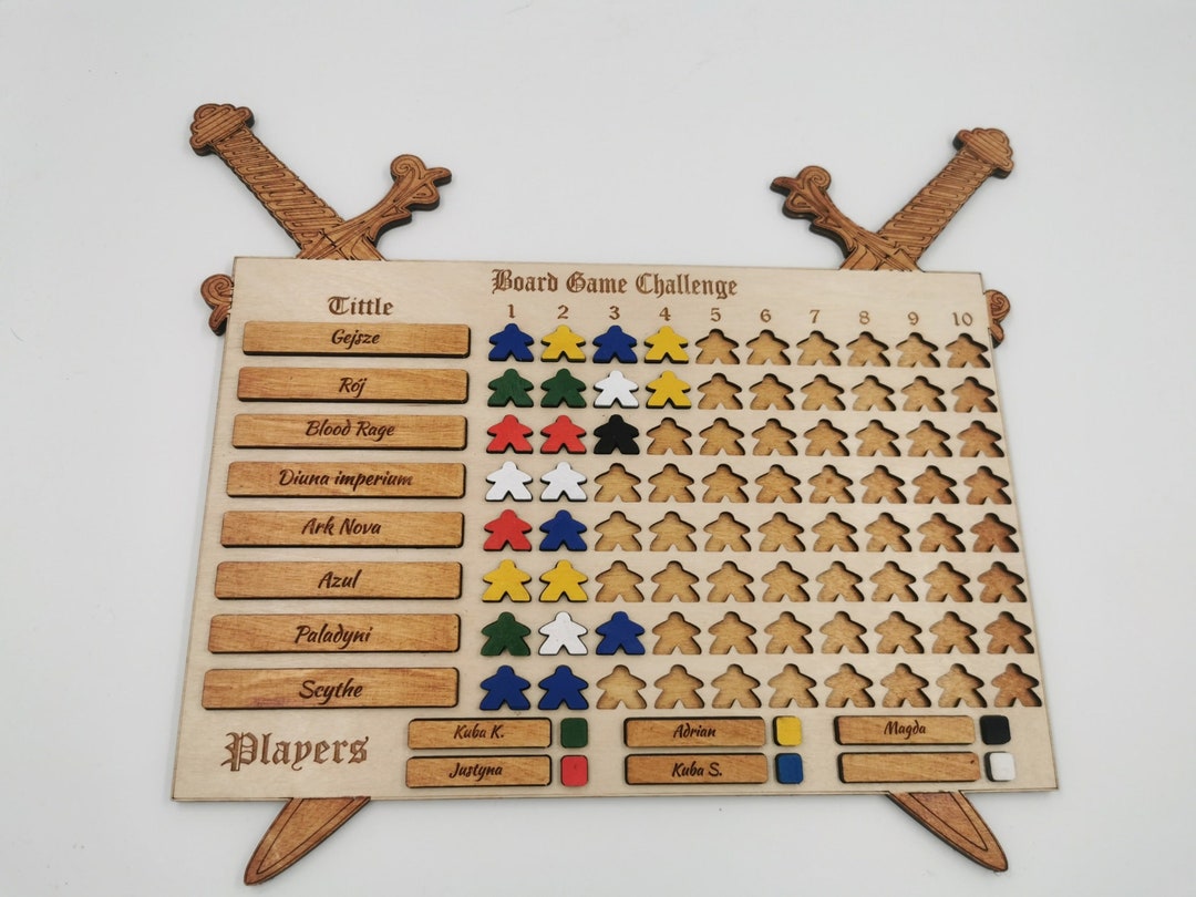 Board Game Challenge Meeple Laser Cut Files dxf ai - Etsy
