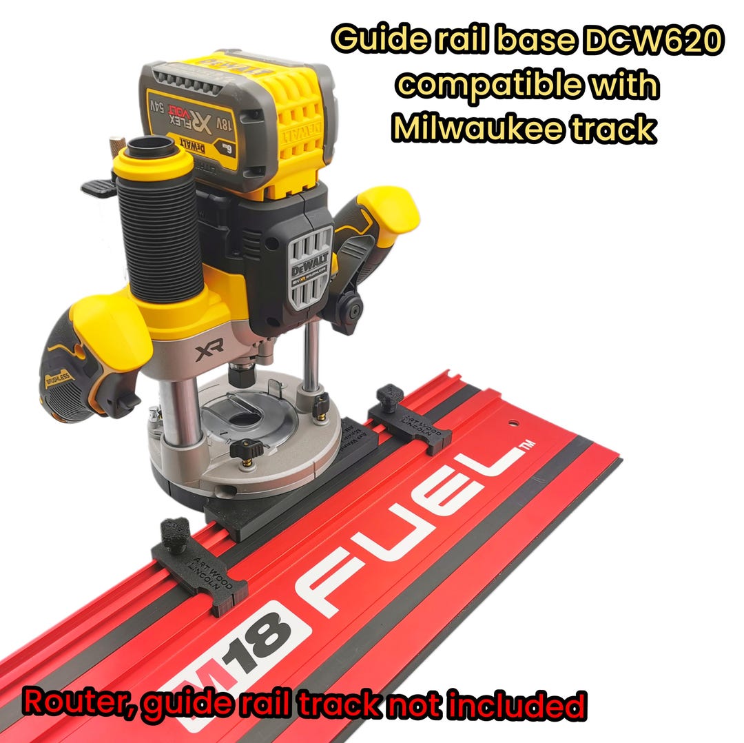 Dewalt DCW620 18V XR 1/2 Adaptor Router Groove Milwaukee Guide Rail - Etsy