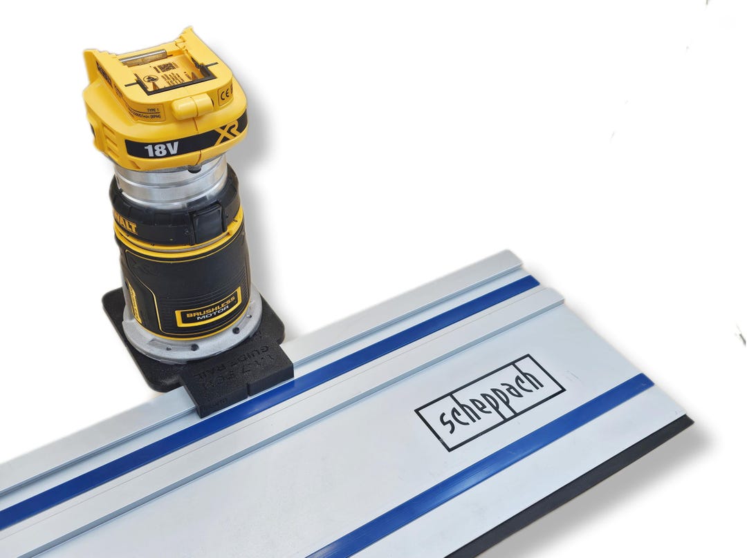 Dewalt DCW600 DCW604 D26200 Adaptor Router 18V to SCHEPPACH Guide Rail ...