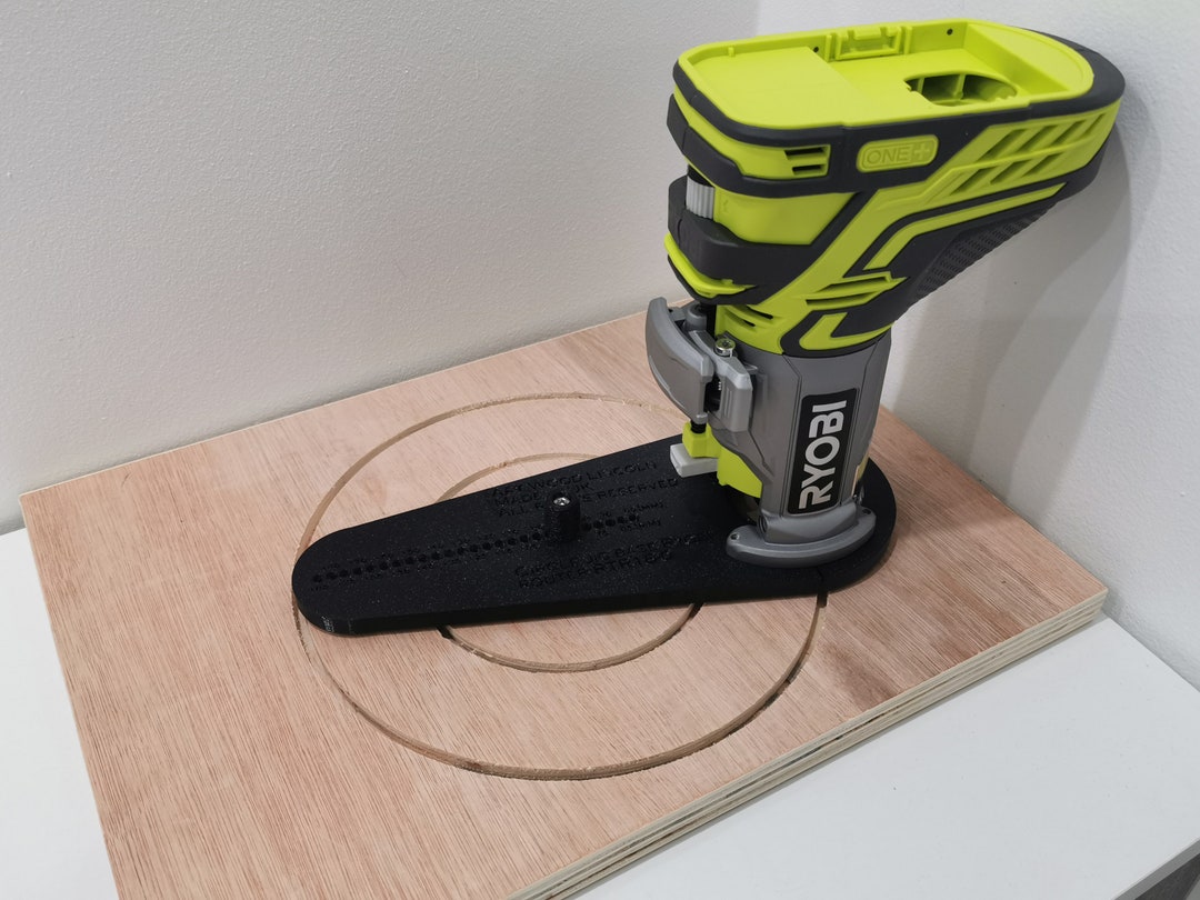 Digital ONLY STL Files! Adaptor Circle Jig for Ryobi RTR18-0 Trim ...
