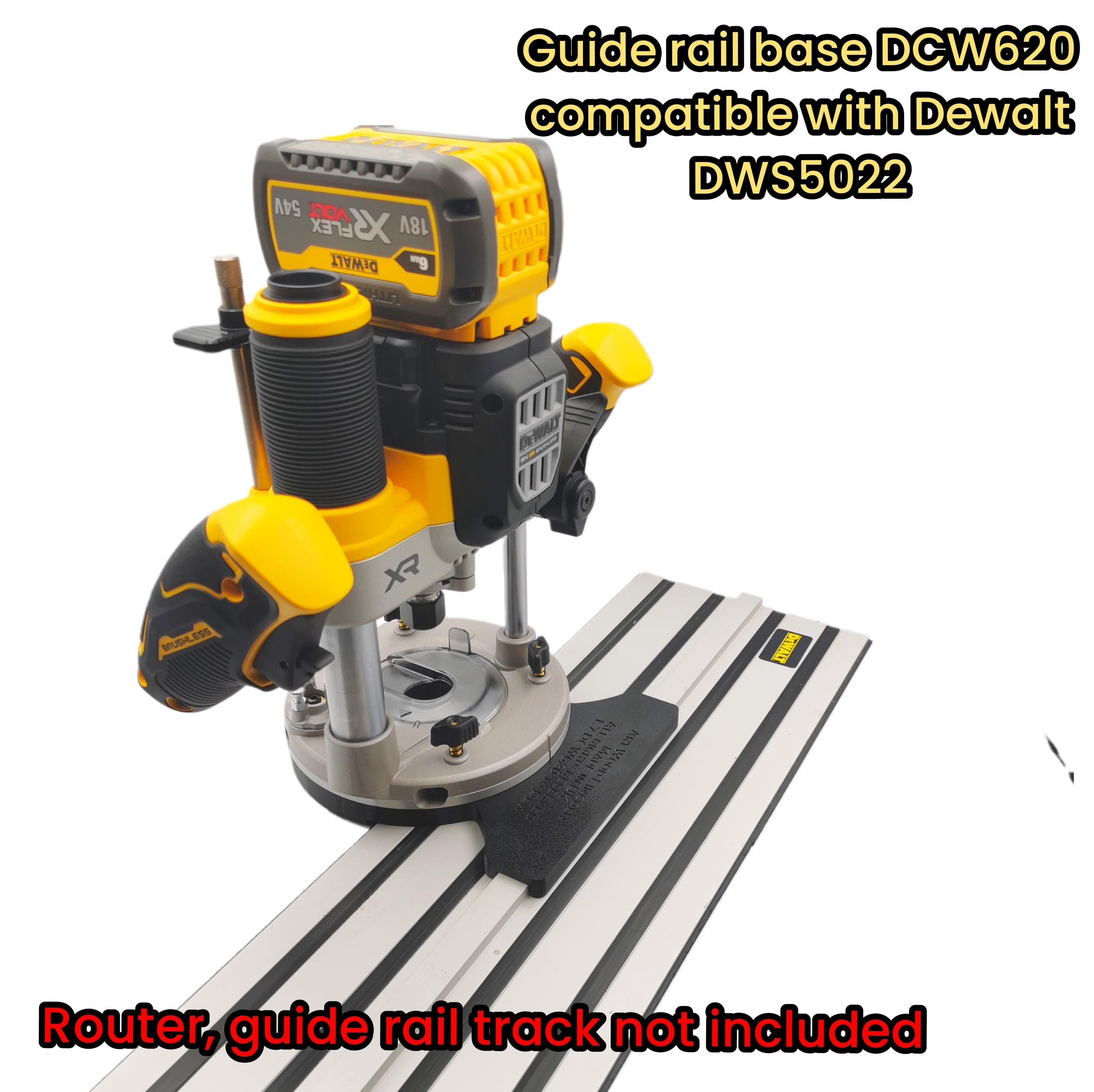 Dewalt DCW620 18V XR 1/2 Adaptor Router Groove Dewalt Guide Rail ...