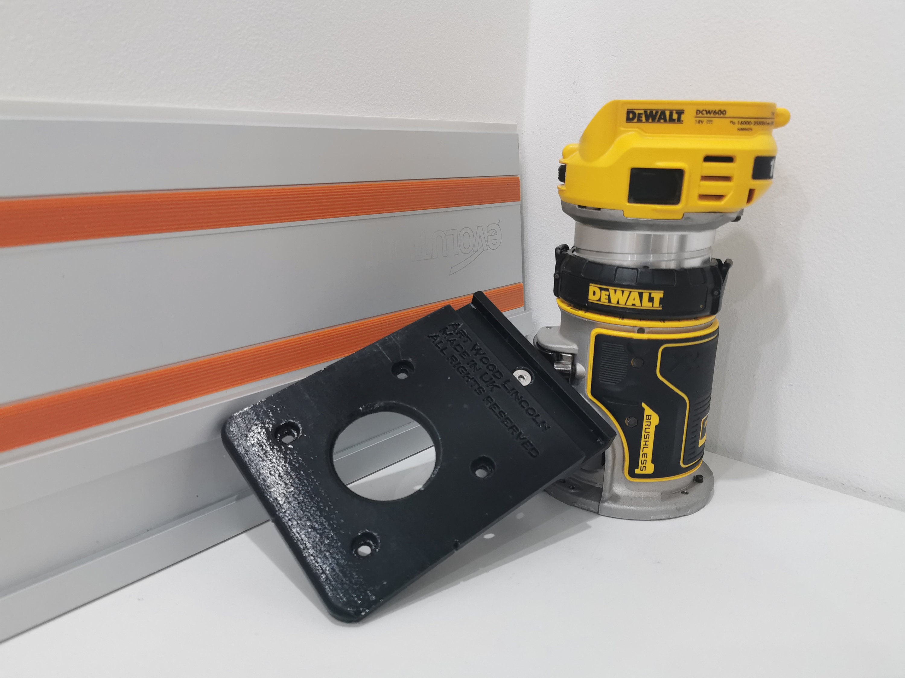 Adaptor Plate for Dewalt Router DCW600 DCW604NT to Evolution Guide Rail ...