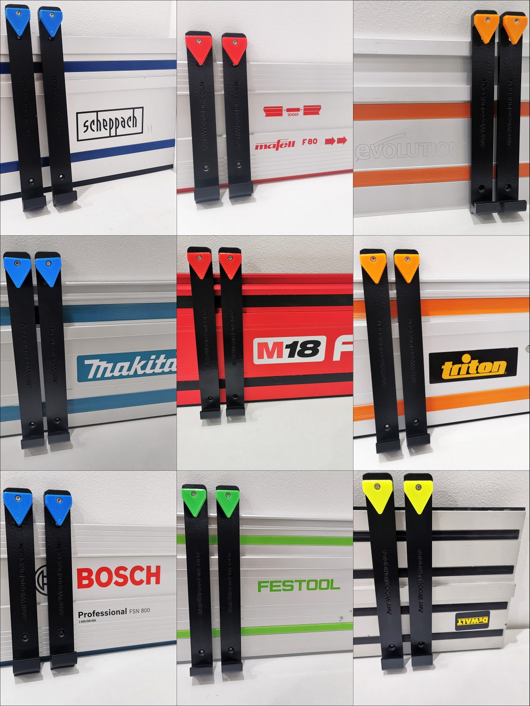 Guide Rail Track Wall Mounting Brackets Dewalt, Makita, Bosch ...