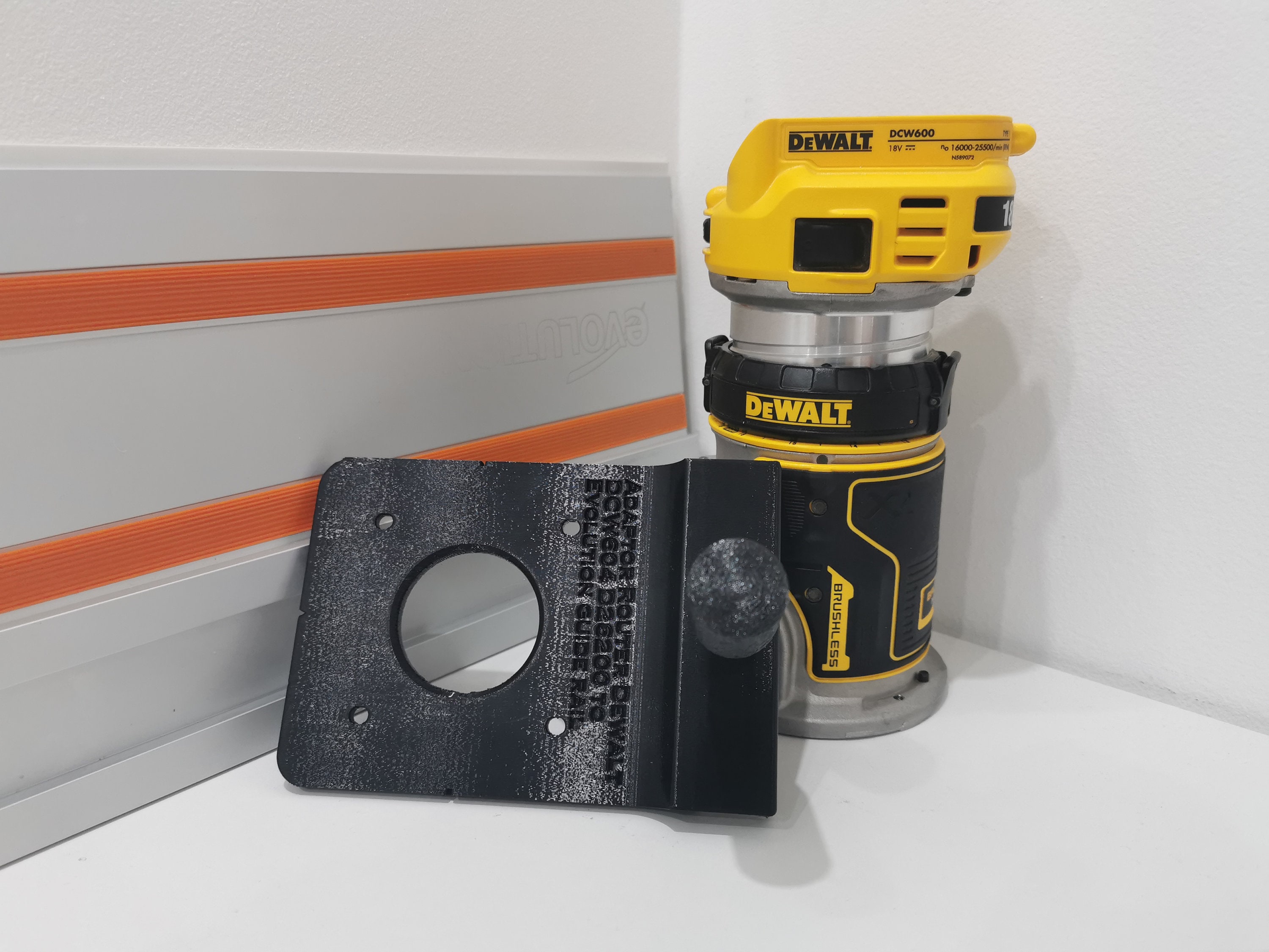 Adaptor Plate for Dewalt Router DCW600 DCW604NT to Evolution Guide Rail ...