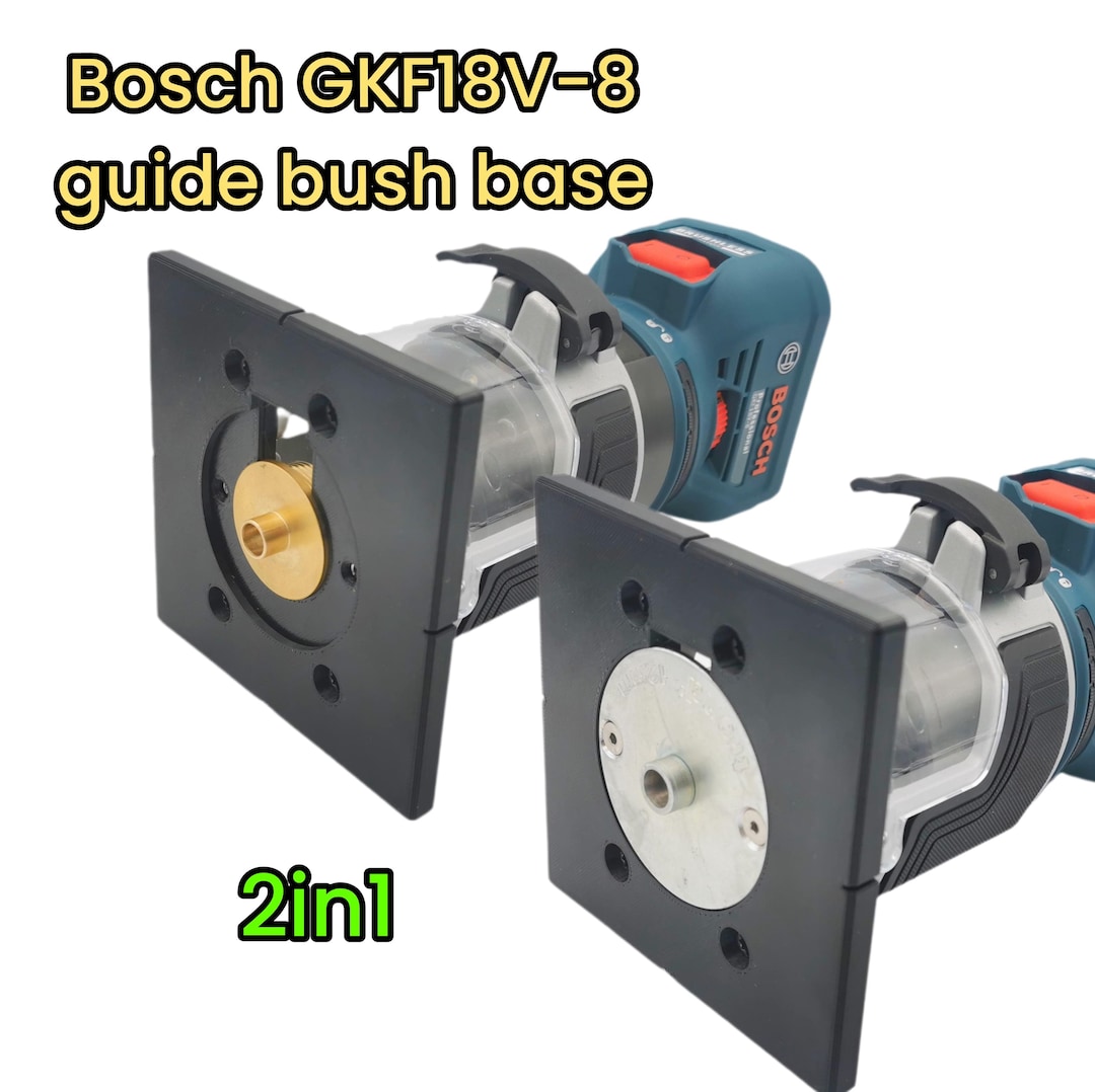 Bosch GKF18V-8 Router 2in1 Sub Base Plate Trend Katsu Guide Bush Groove ...