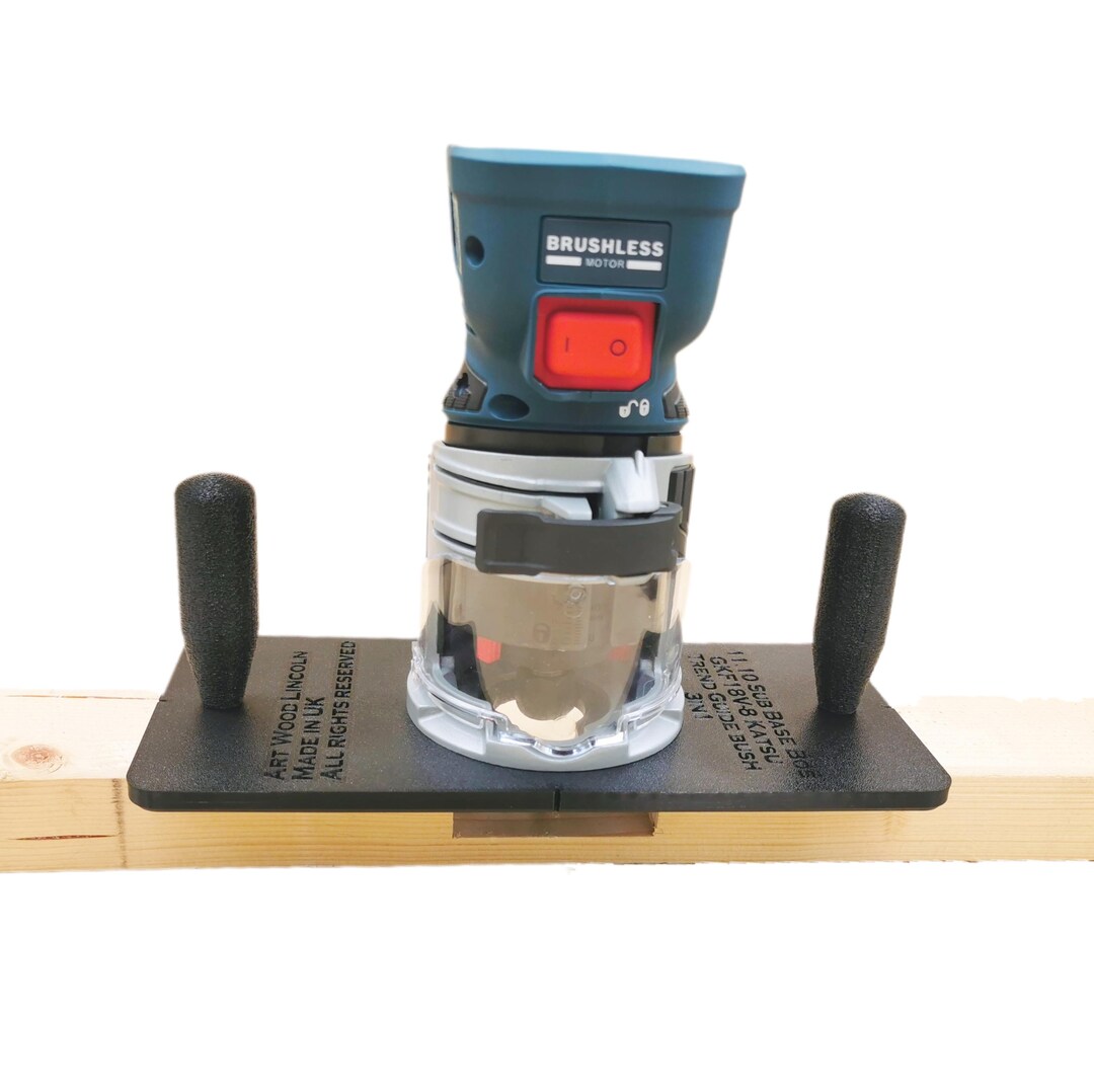 Bosch GKF18V-8 Router Sub Base Plate Trend Katsu Guide Bush Groove Jig ...
