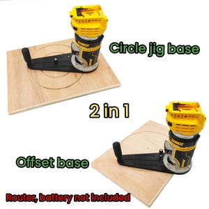Dewalt DCW604 DCW600 D26200 2in1 Adaptor Circle Jig Offset Base Router ...