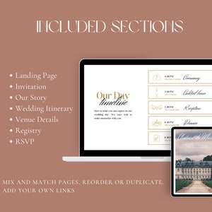 Elegant Canva Wedding Website Template Digital Invitationcanva Website ...