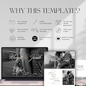 Elegant Canva Wedding Website Template| Digital Invitation|canva ...