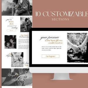 Elegant Canva Wedding Website Template Digital Invitationcanva Website ...