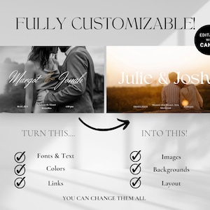 Elegant Canva Wedding Website Template| Digital Invitation|canva ...