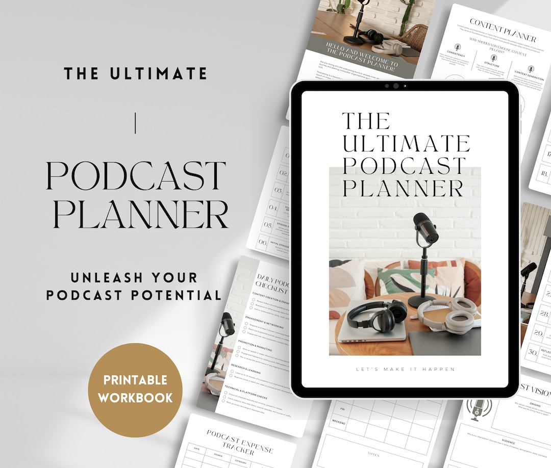 Podcast Planner Worksheet Episode Planner Printable Podcast Workbook ...
