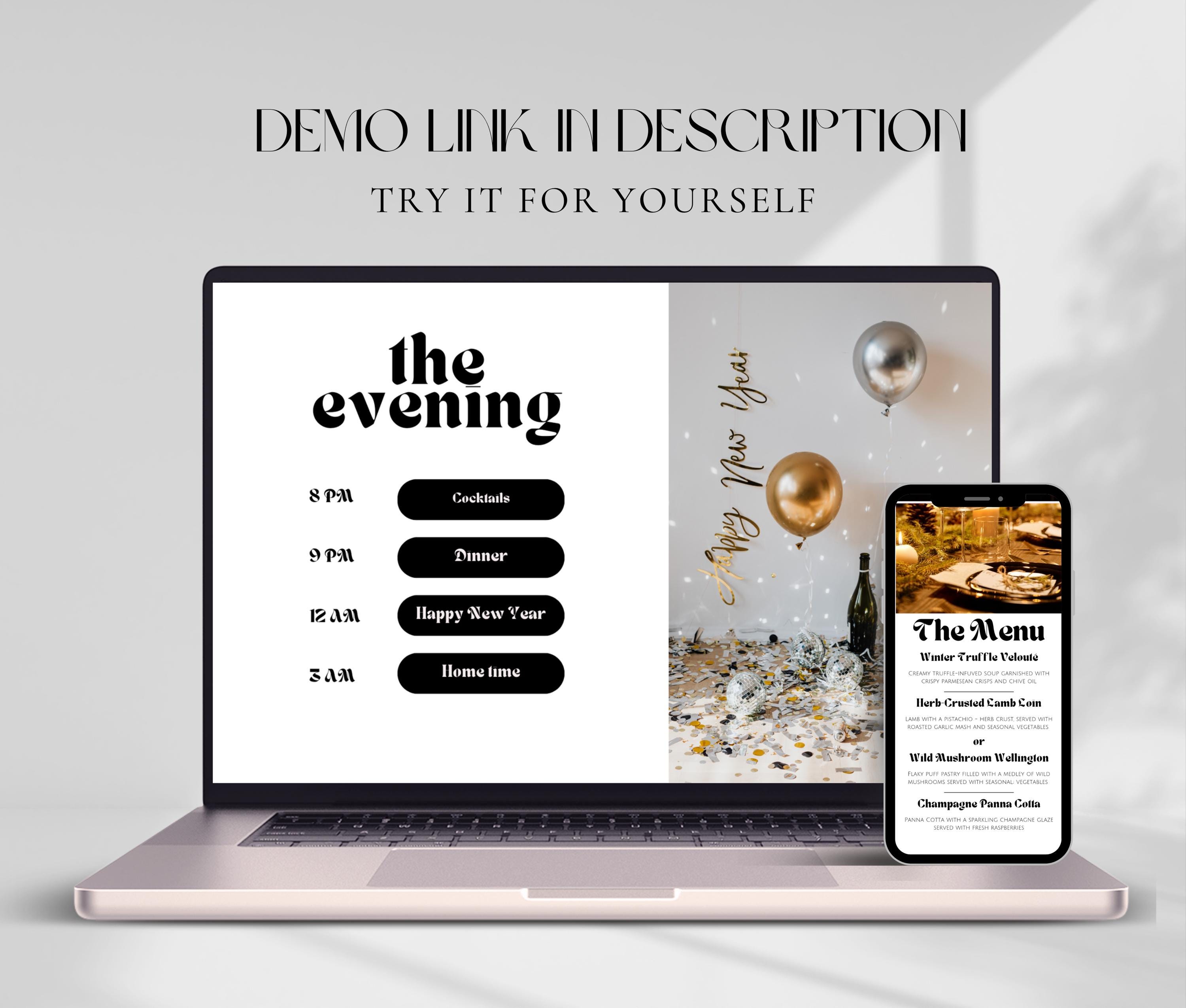 Editable New Years Eve Party Invitation| Digital Invite Template ...