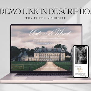 Elegant Canva Wedding Website Template| Digital Invitation|canva ...