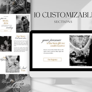 Elegant Canva Wedding Website Template| Digital Invitation|canva ...