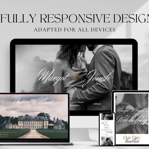 Elegant Canva Wedding Website Template| Digital Invitation|canva ...