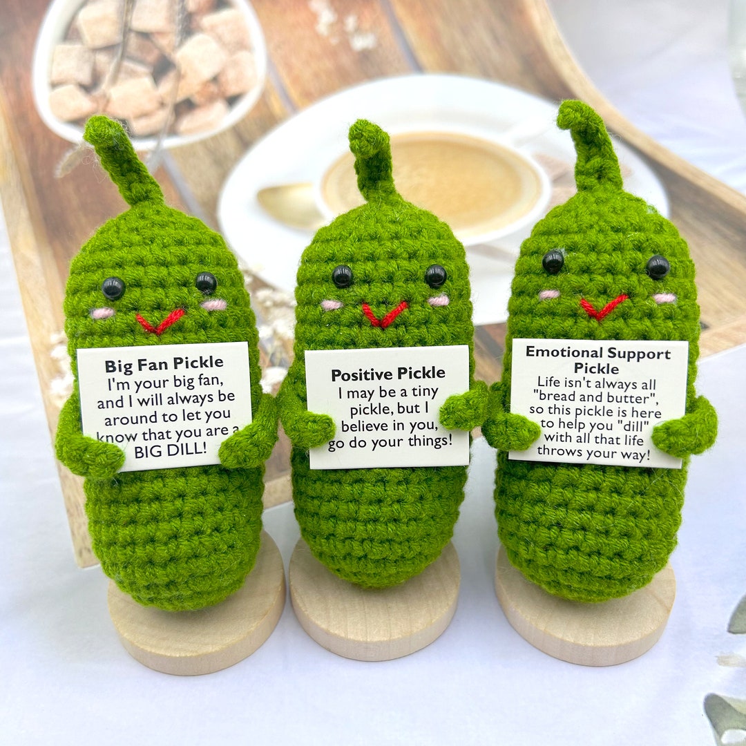 Emotional Support Pickle-crochet Pickle-positive Potato/pickle-big Fan ...