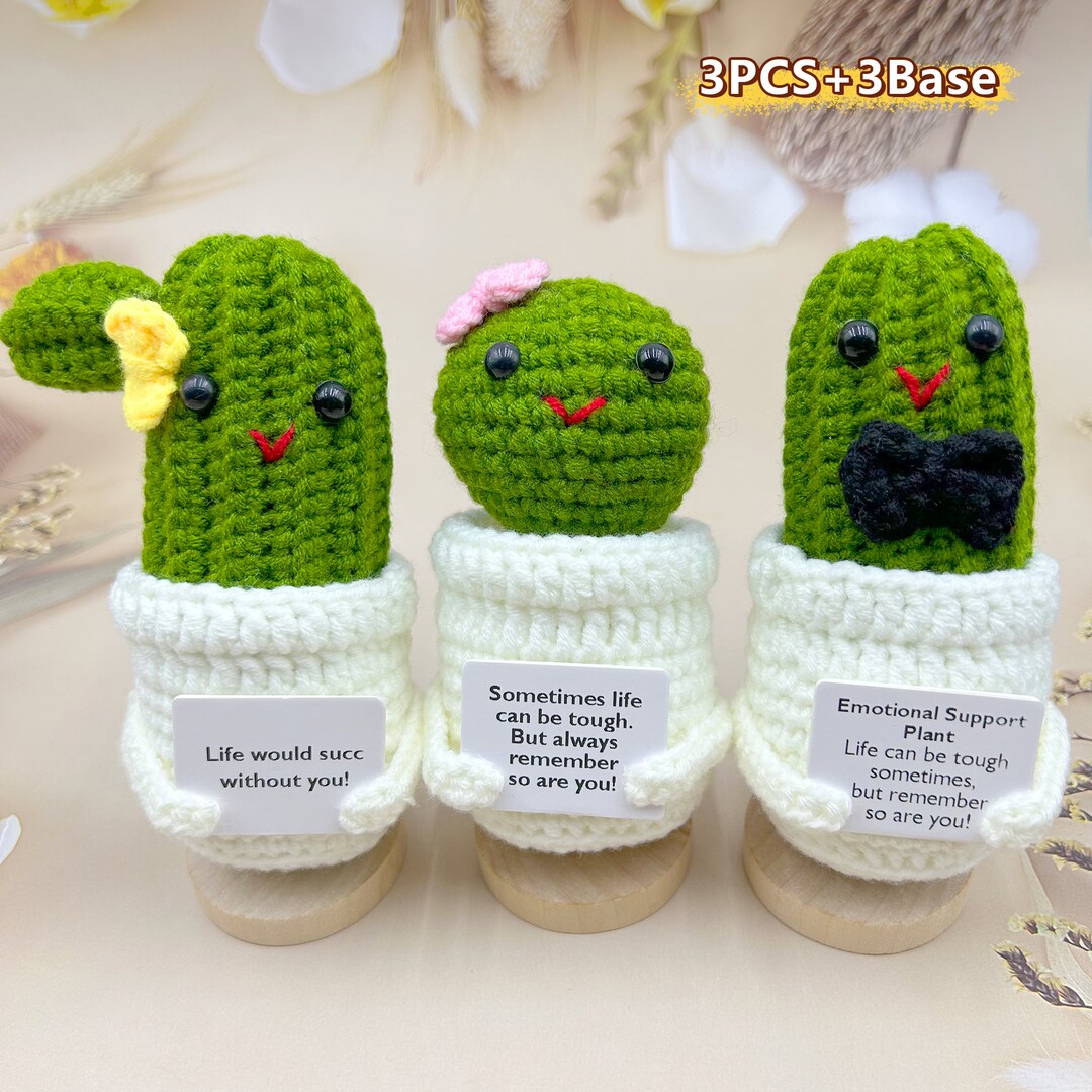 Succulent Sentiments-handcrafted Cactus Crochet Ornament-prickly ...