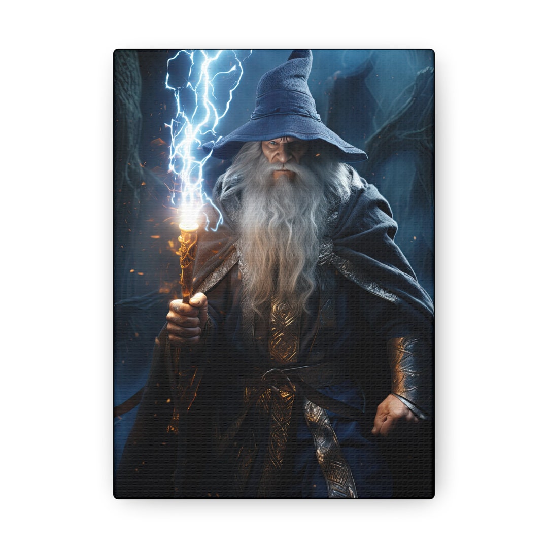 Dungeon Master Series Wizard, Sorcerer, Mage With Lightning Staff ...