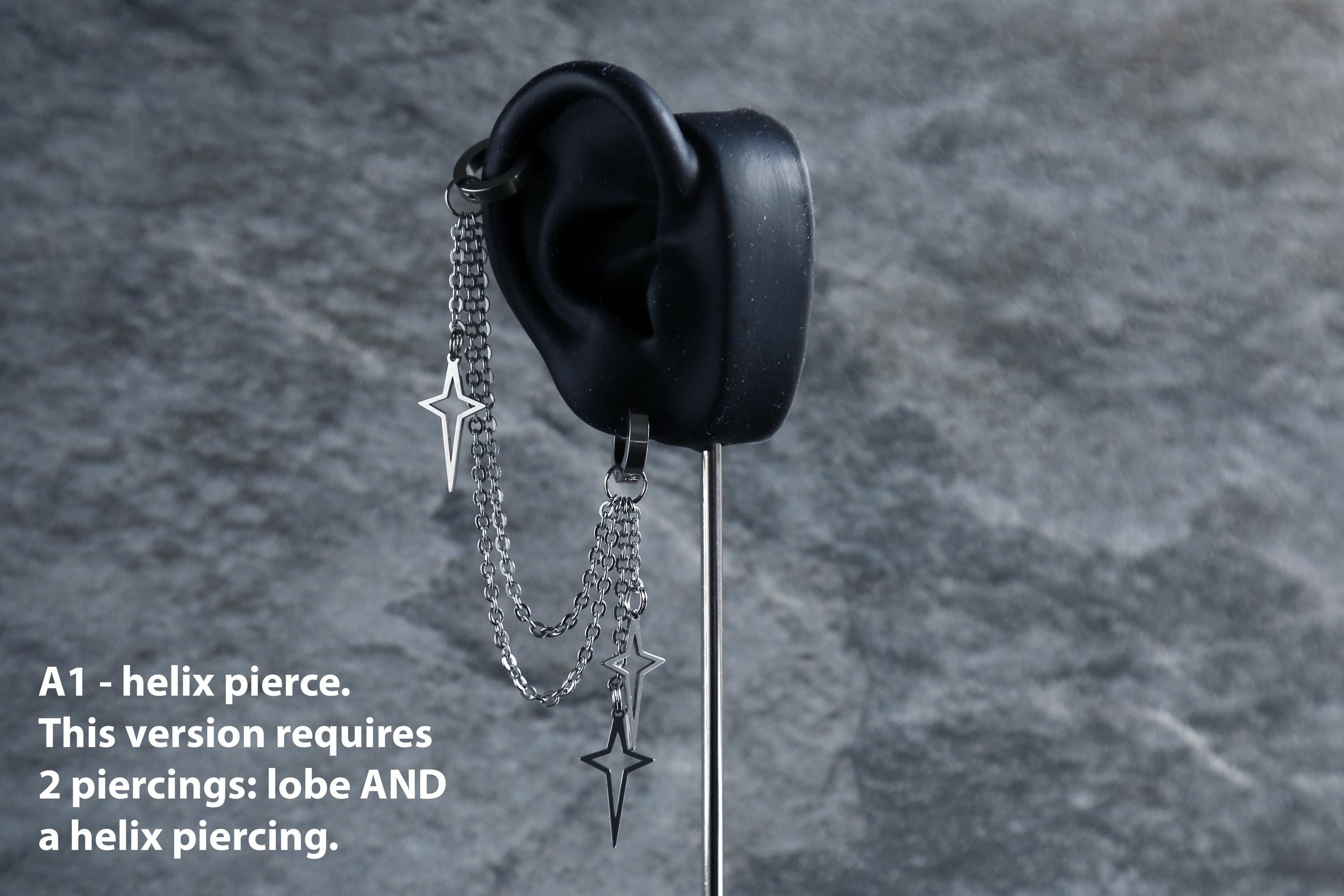 Starring Role - Stainless Steel Whimsical Multi-pierce Bajoran Earring ...