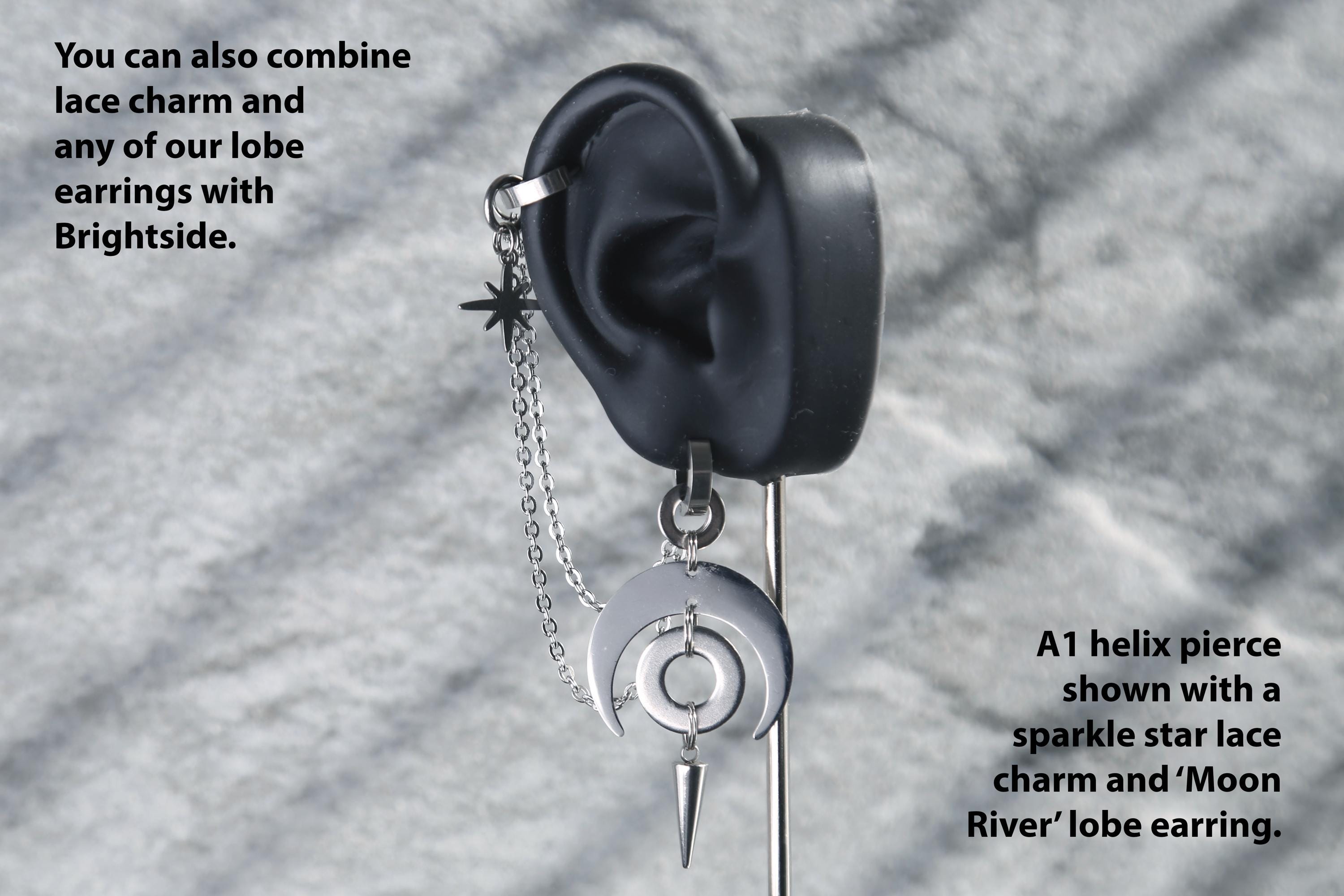Brightside - Plain Chain Bajoran Multi-pierce Earring With Cuff Options ...