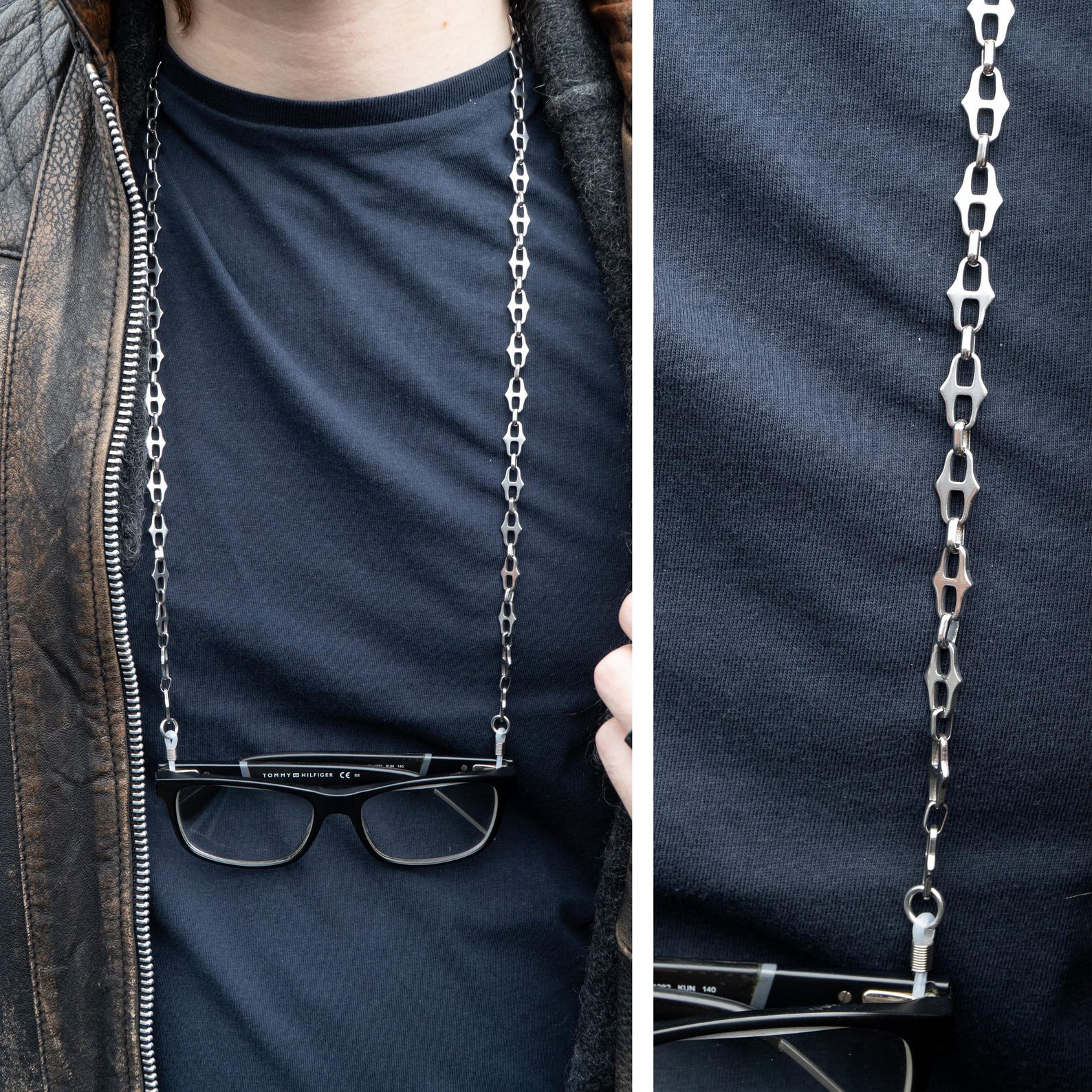 Whiplash - Simple Stainless Steel Shackle Chain Glasses Chain - Etsy