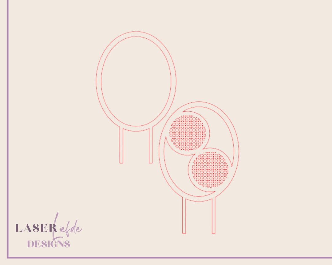 Plant Trellis SVG Template Oval Commercial License Glowforge Cut File ...