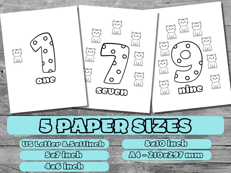 0 - 10 Numbers Printable Coloring Page Worksheets for Preschool ...