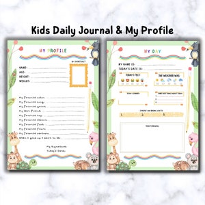 Kids Daily Journal Printable Journal for Kids Kids Gratitude - Etsy