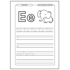 Spanish ABC Worksheets, Espanol Alphabet Tracing Workbook and Coloring ...